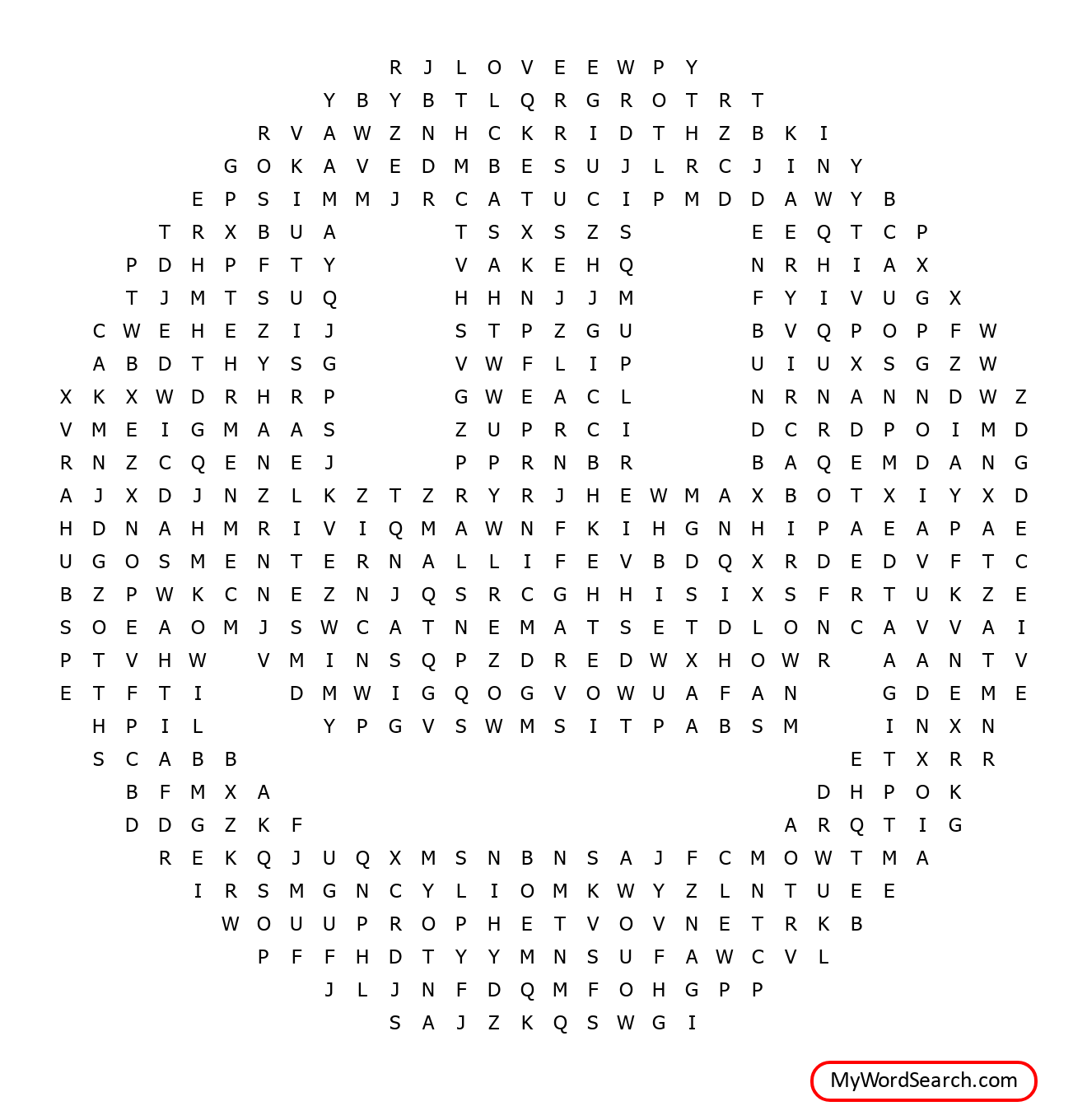 Smile Wordsearch