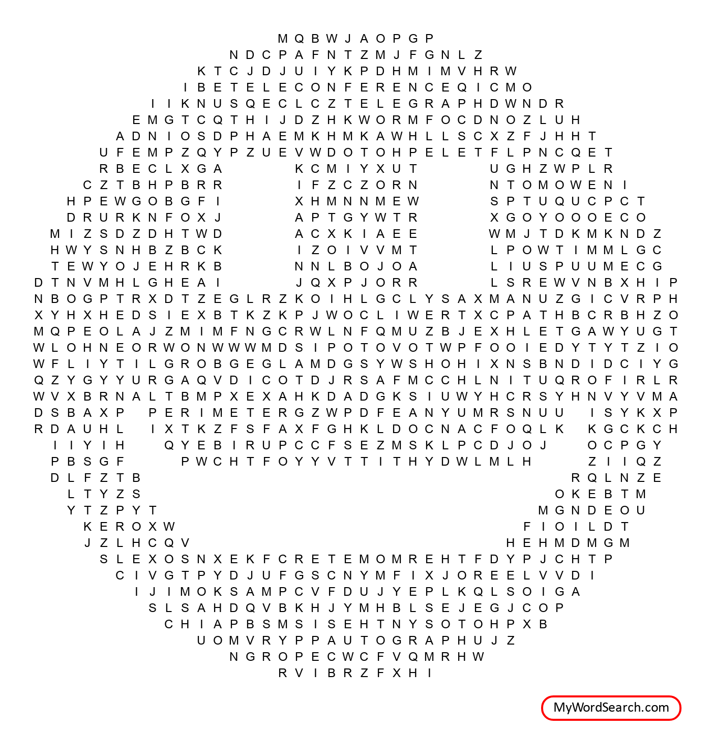 Sort 25 Words Their Way Word Search