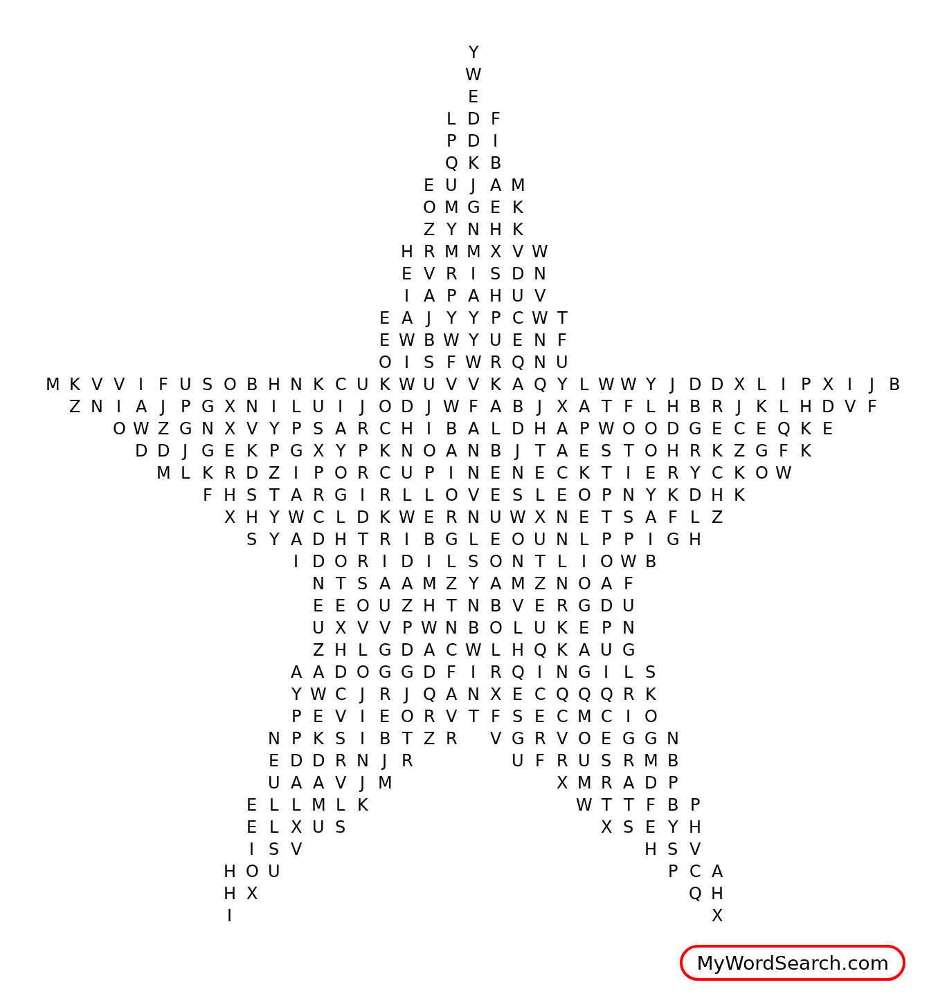 StarGirl Word Search