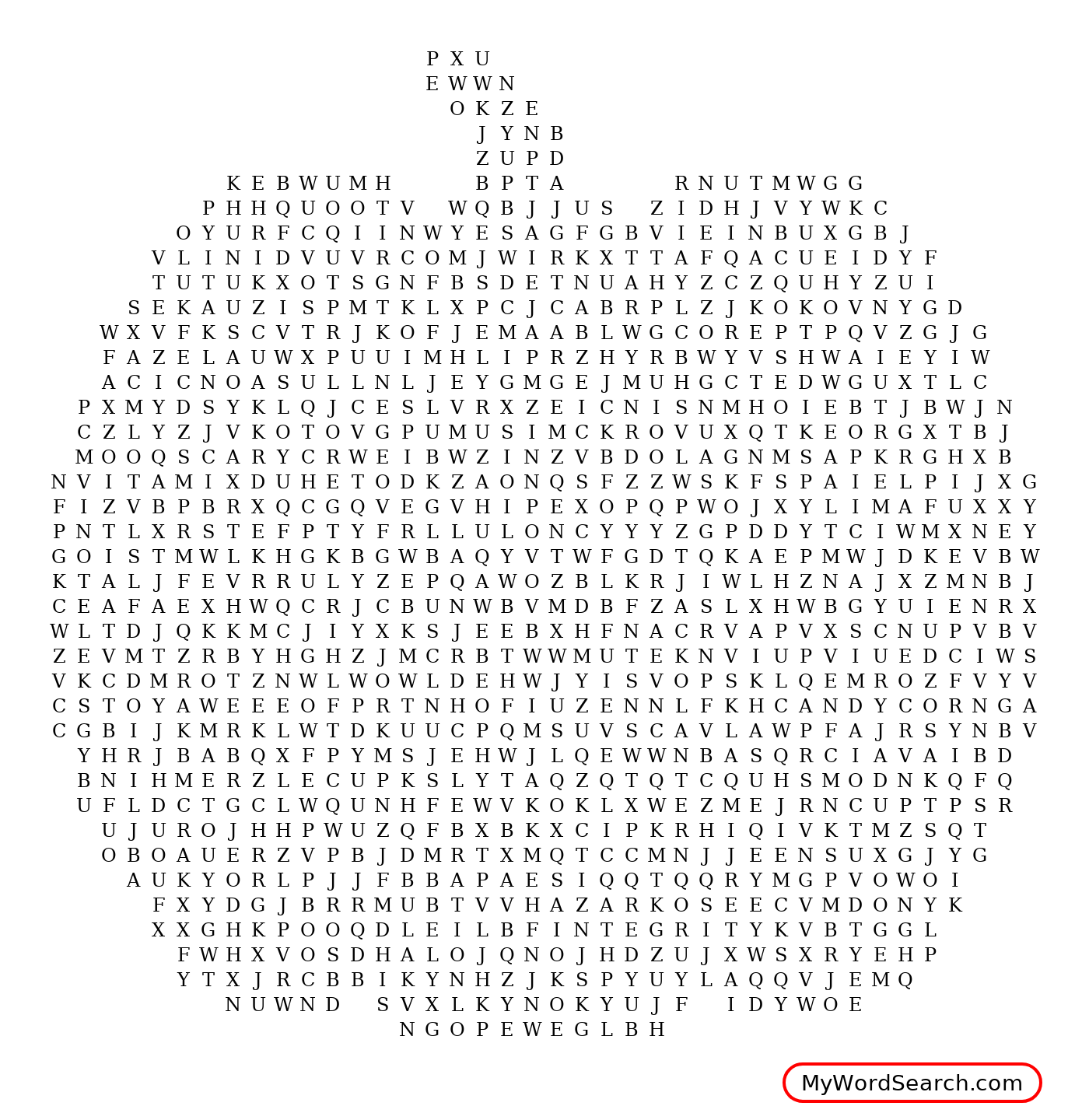 THE GREAT PUMPKIN DAY WORDSEARCH