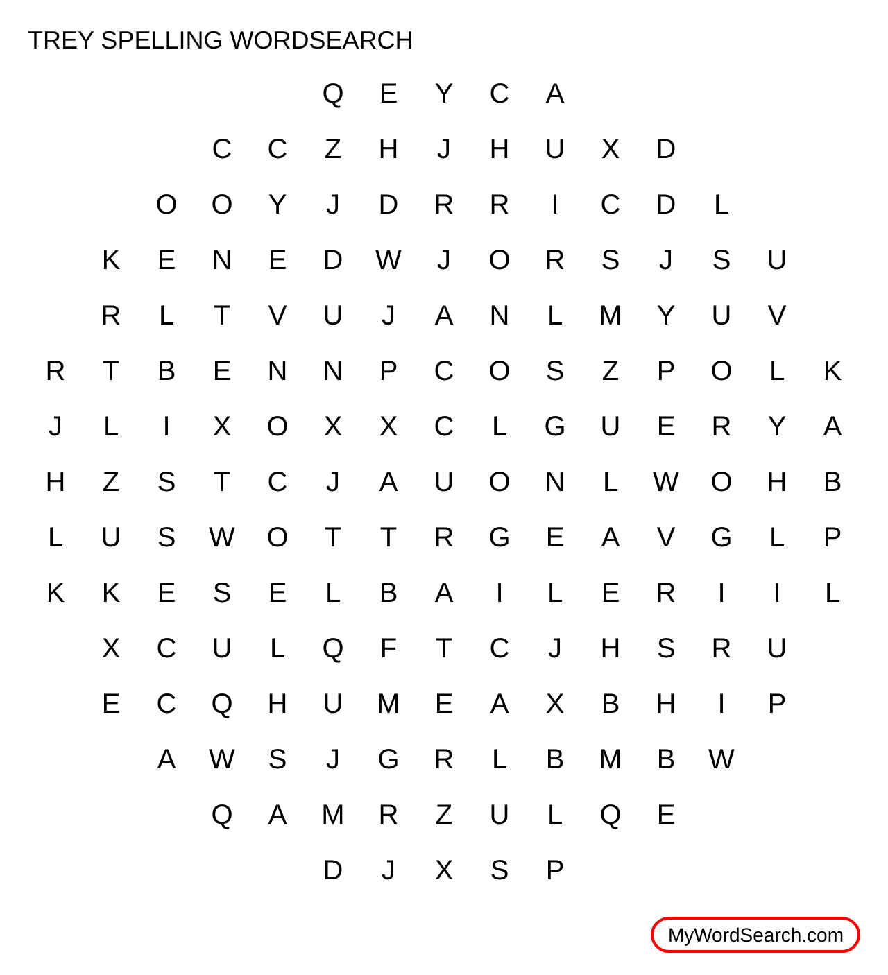 TREY SPELLING WORDSEARCH