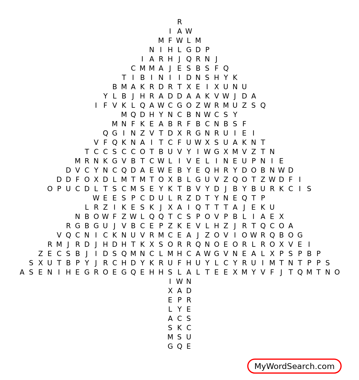 The Body in the Woods Word Search