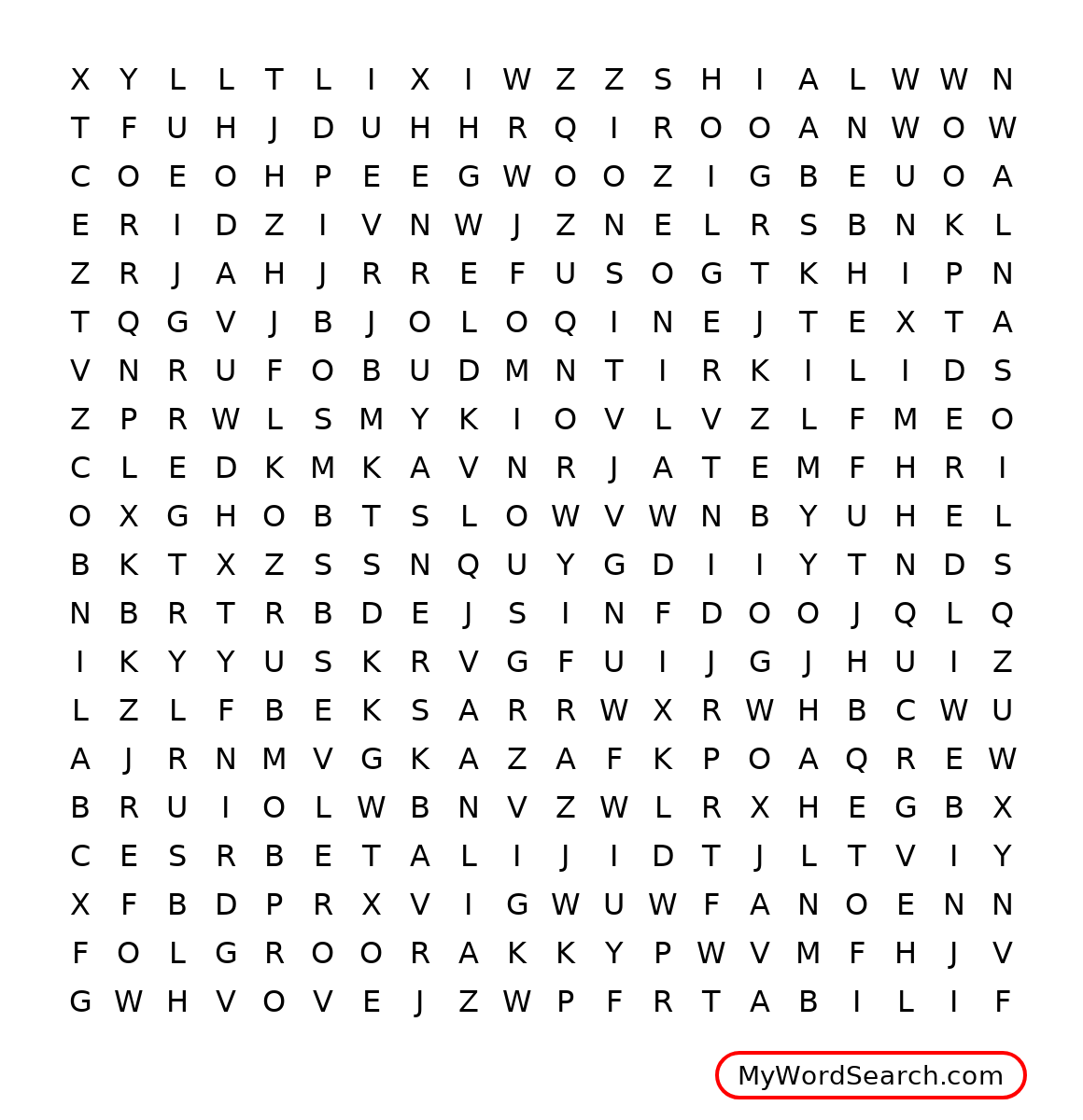 The Hobbit Word Search