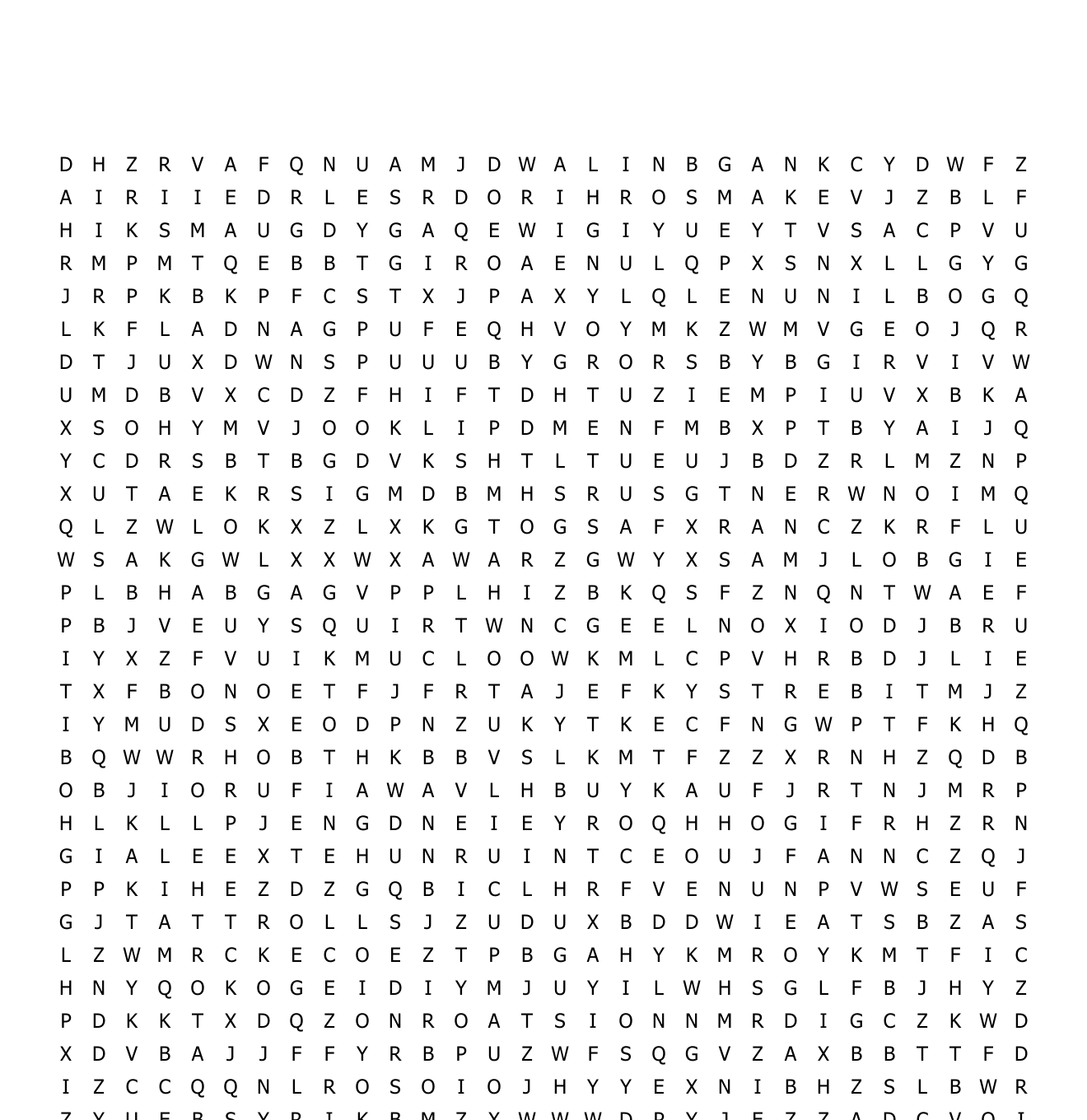 The Hobbit word search