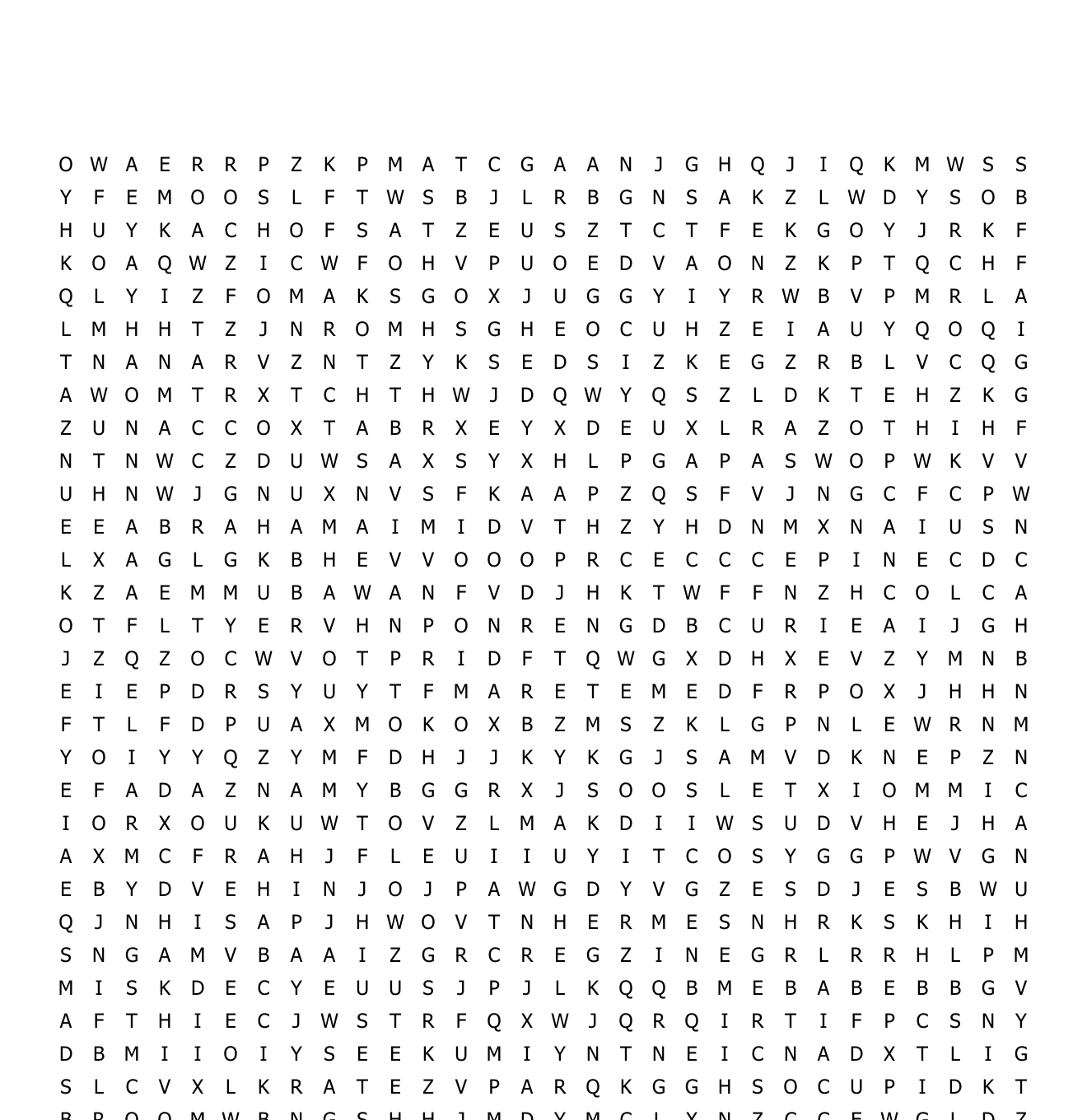 The Legendary Word Search