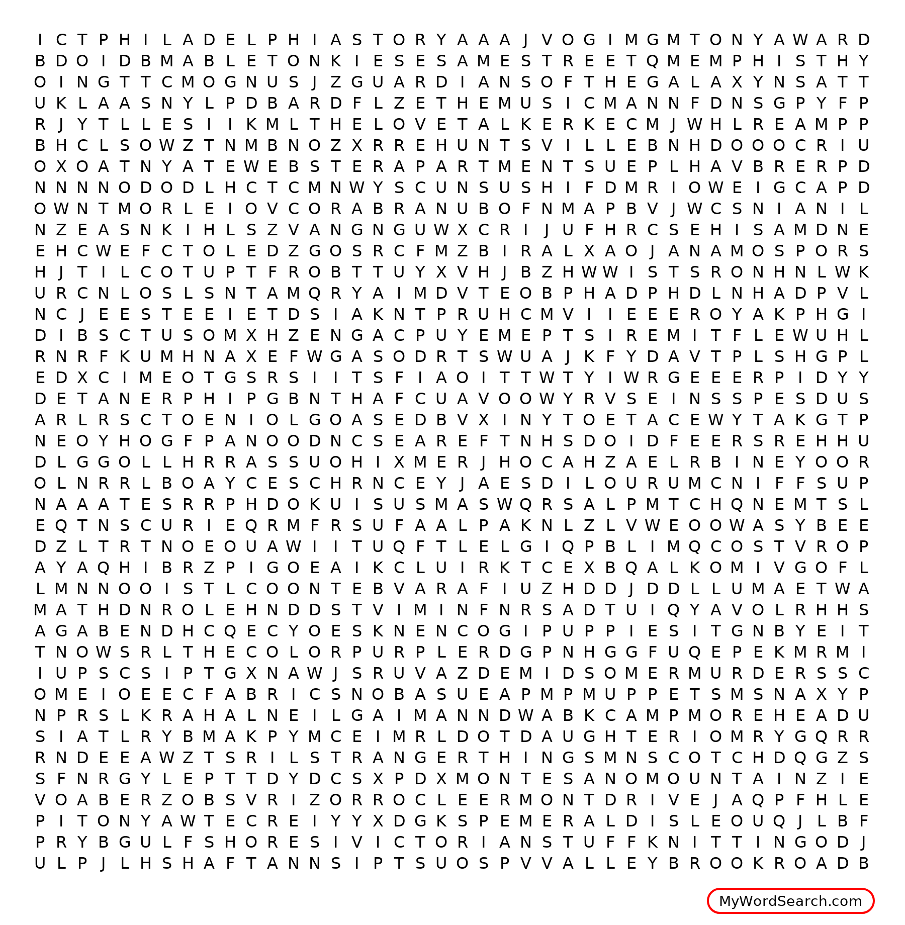 The Mega Maegan Word Search