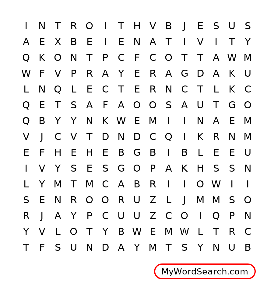 Trinity Word Search