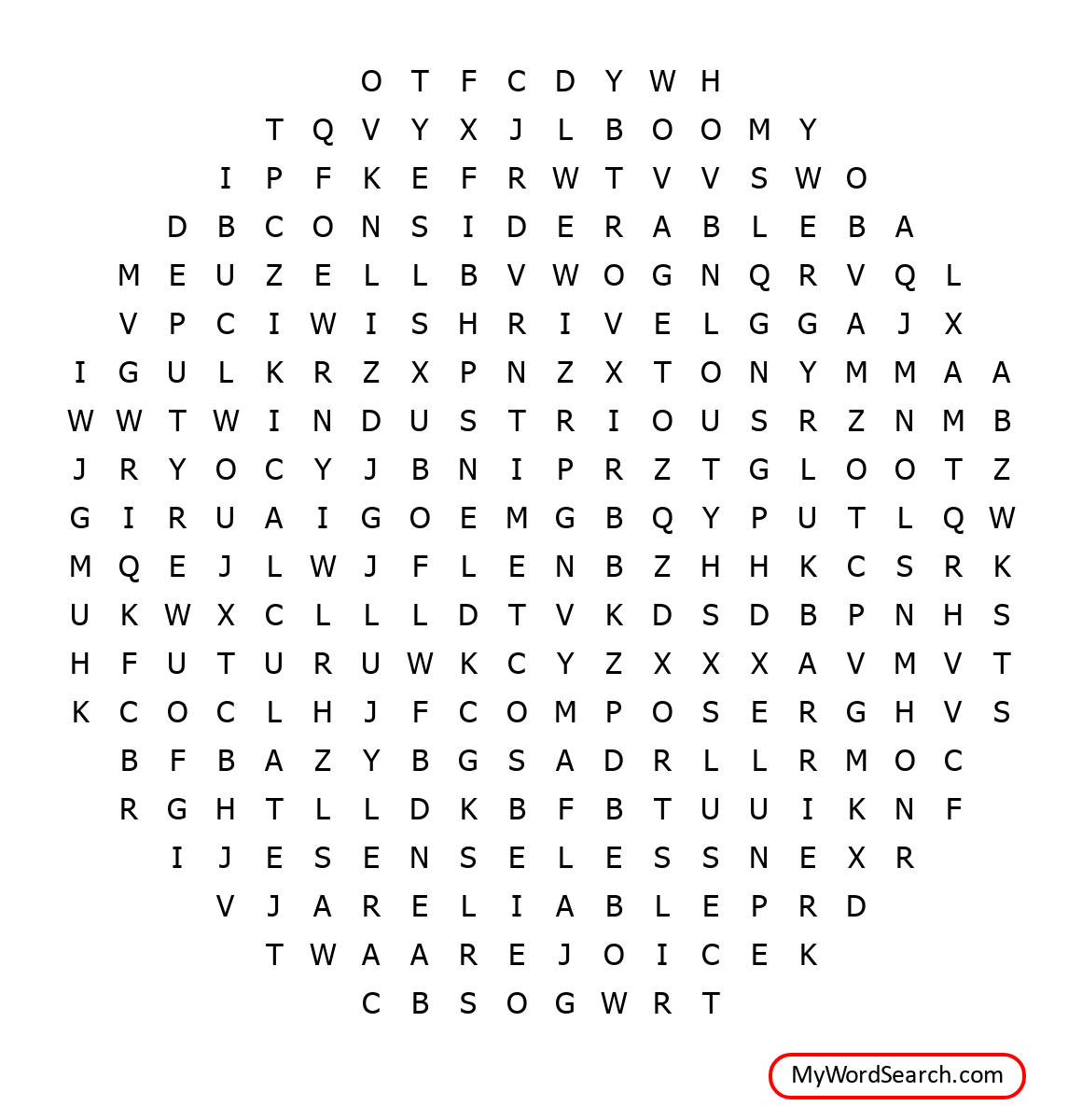Unit 7 Word Search