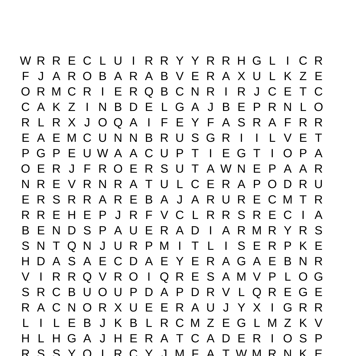 VERBOS CON LA LETRA R