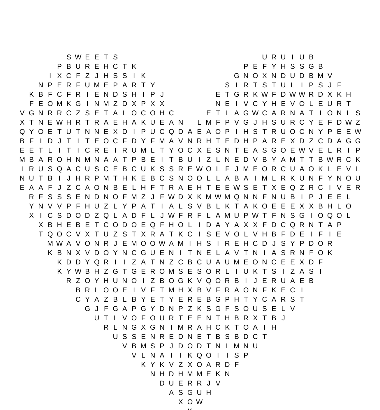 Valentine's Day Word Search