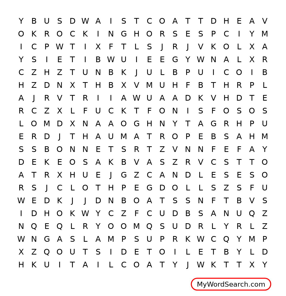 Victorian Word Search