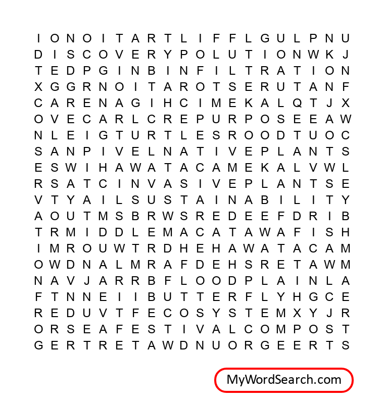 Watershed Word Search