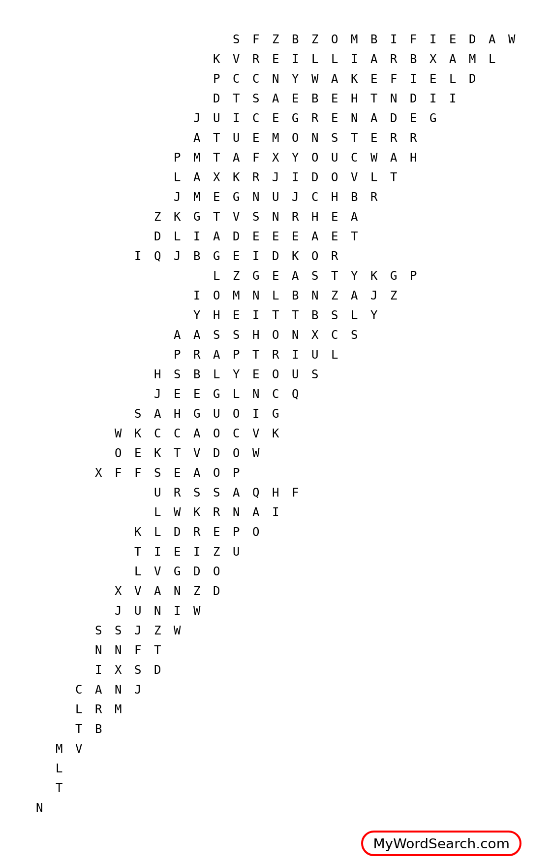 Winged Wretch Word Search