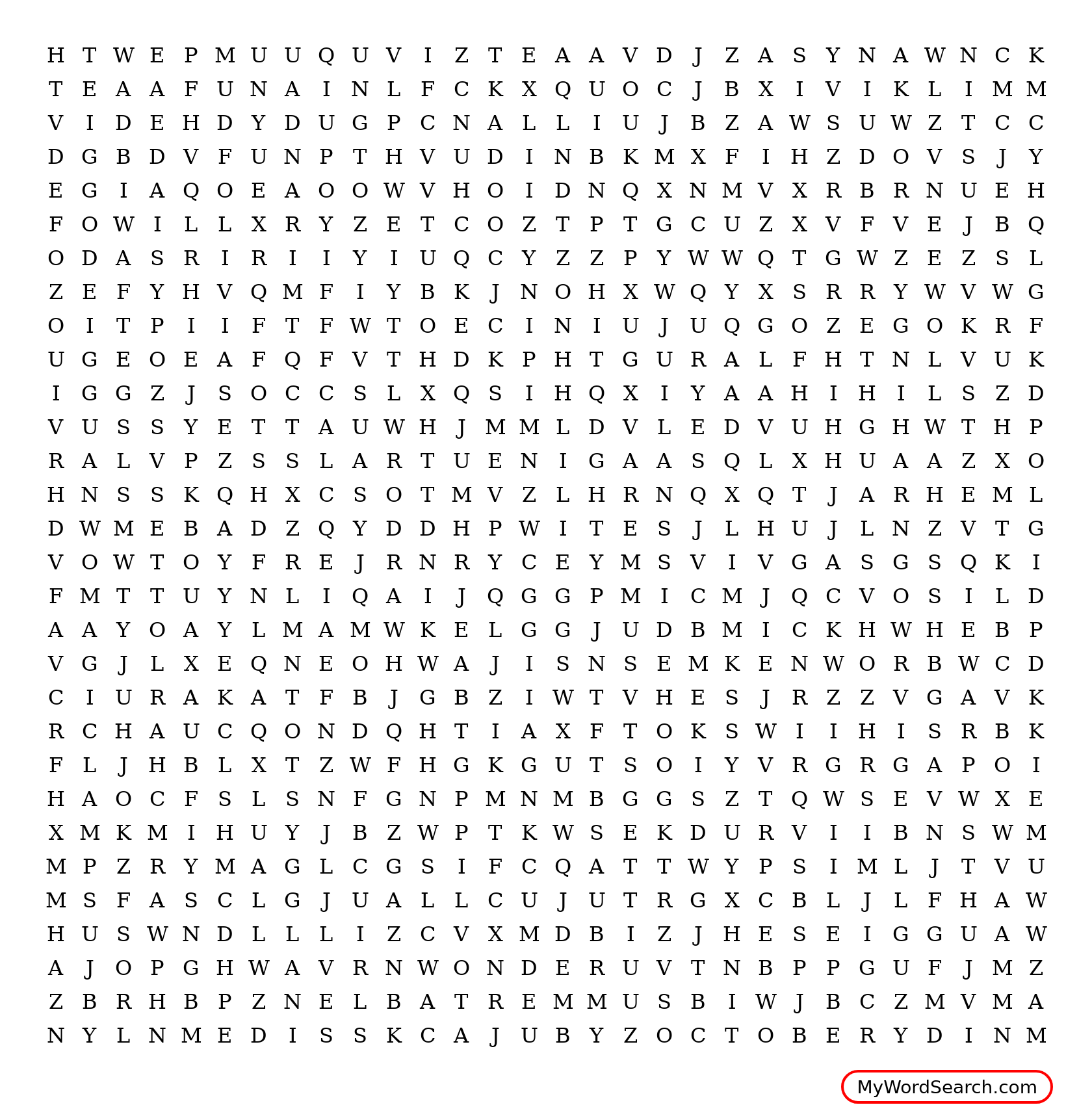 Wonder Book Report Word Search