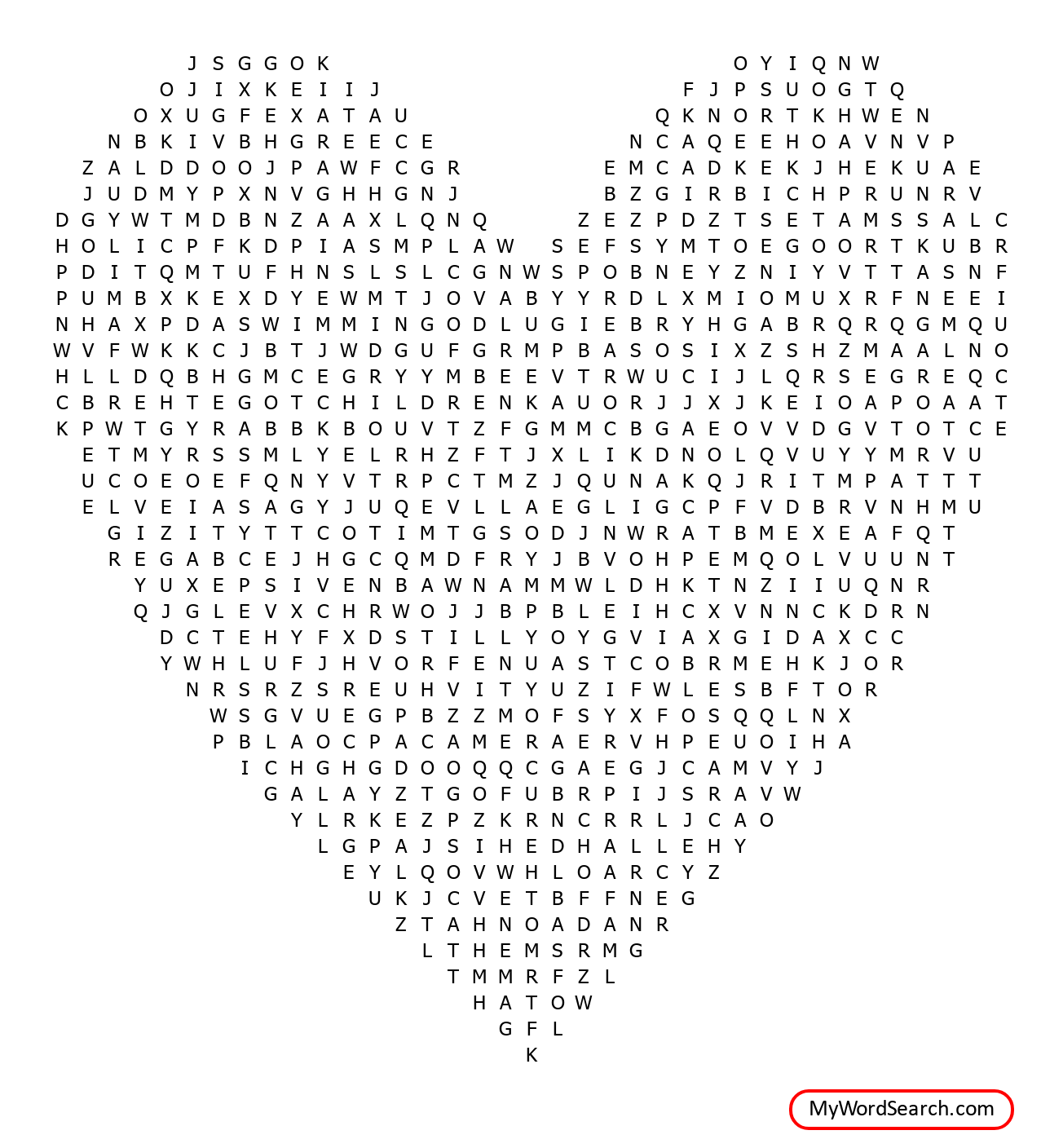 Word Search #2 Niagara