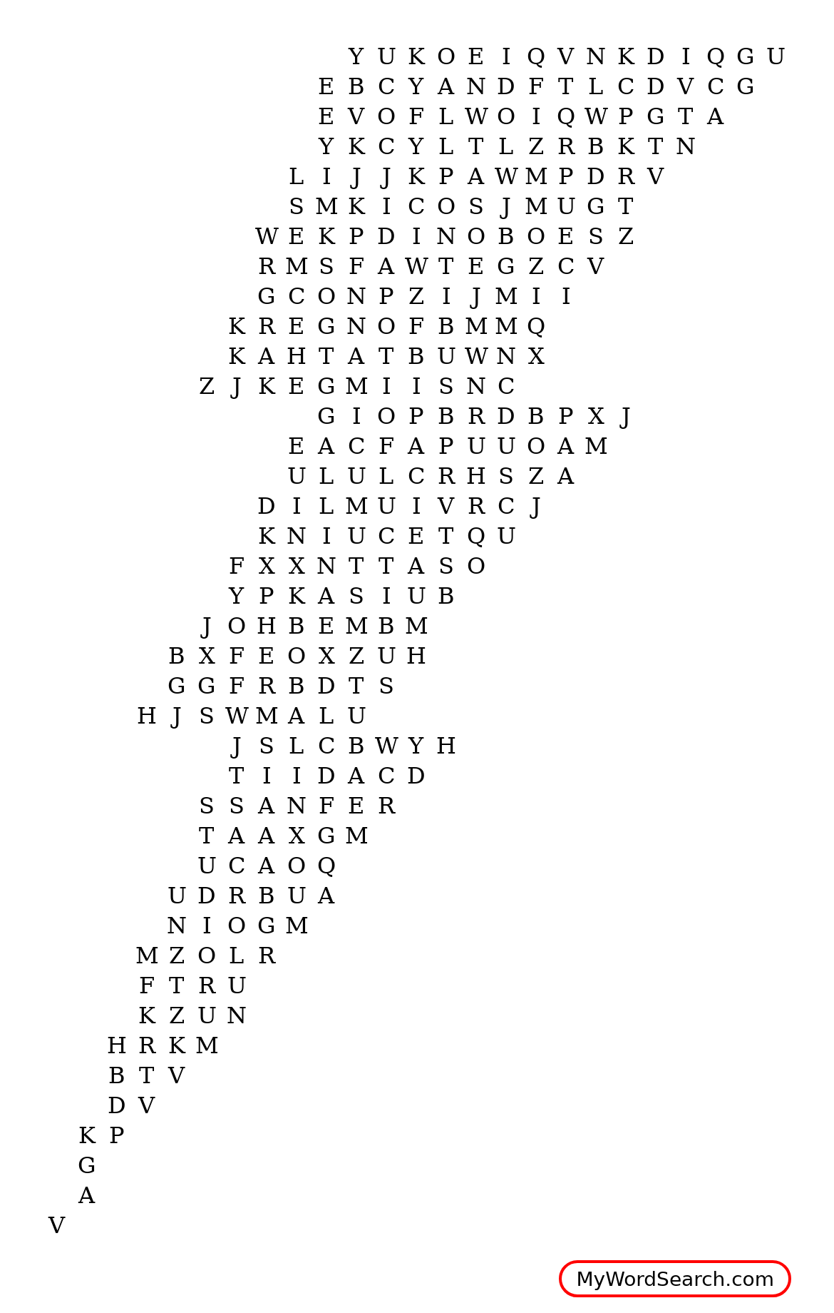 Word Search Whirl #1 • Declension Endings • Part Two