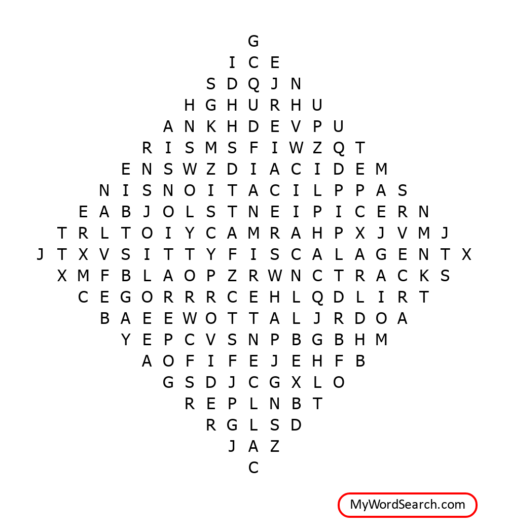 Word Search- Words are backwards, upsidedown & diagonal