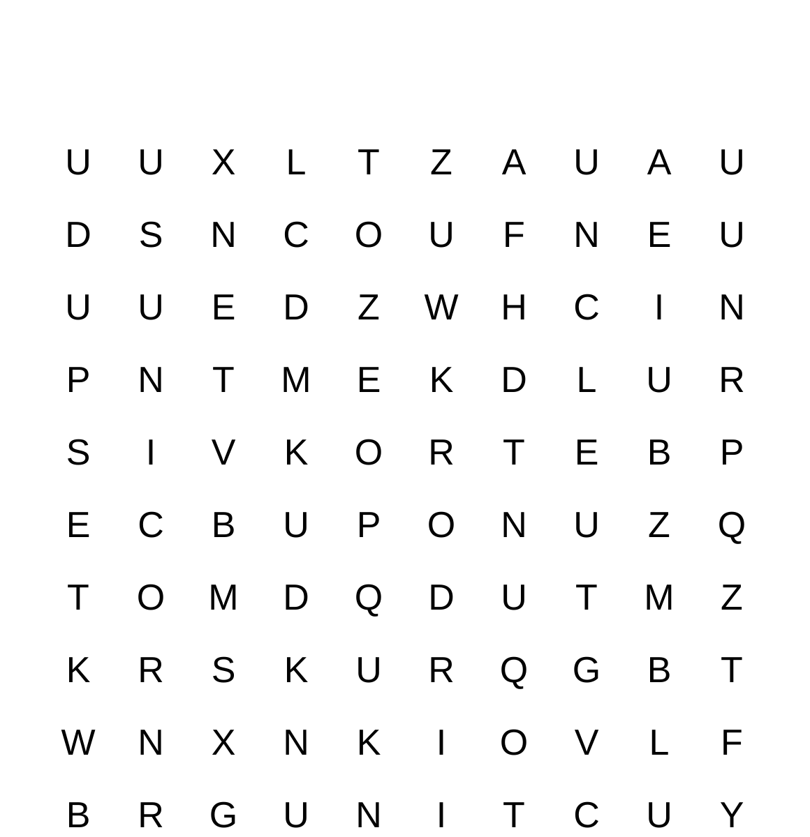Words That Start With U 