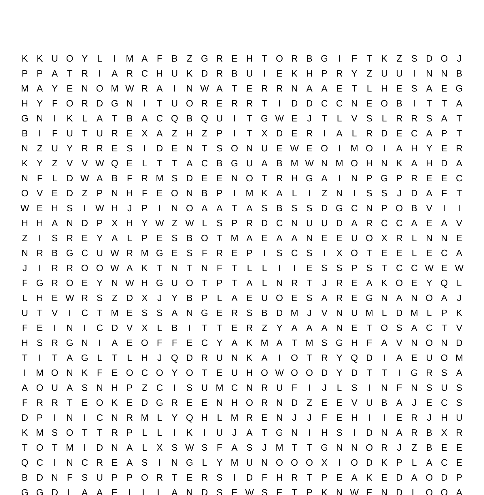 Yellowstone Word Search 1