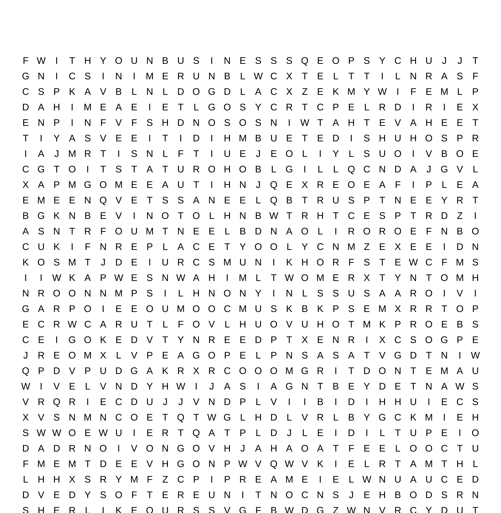 Yellowstone Word Search 38