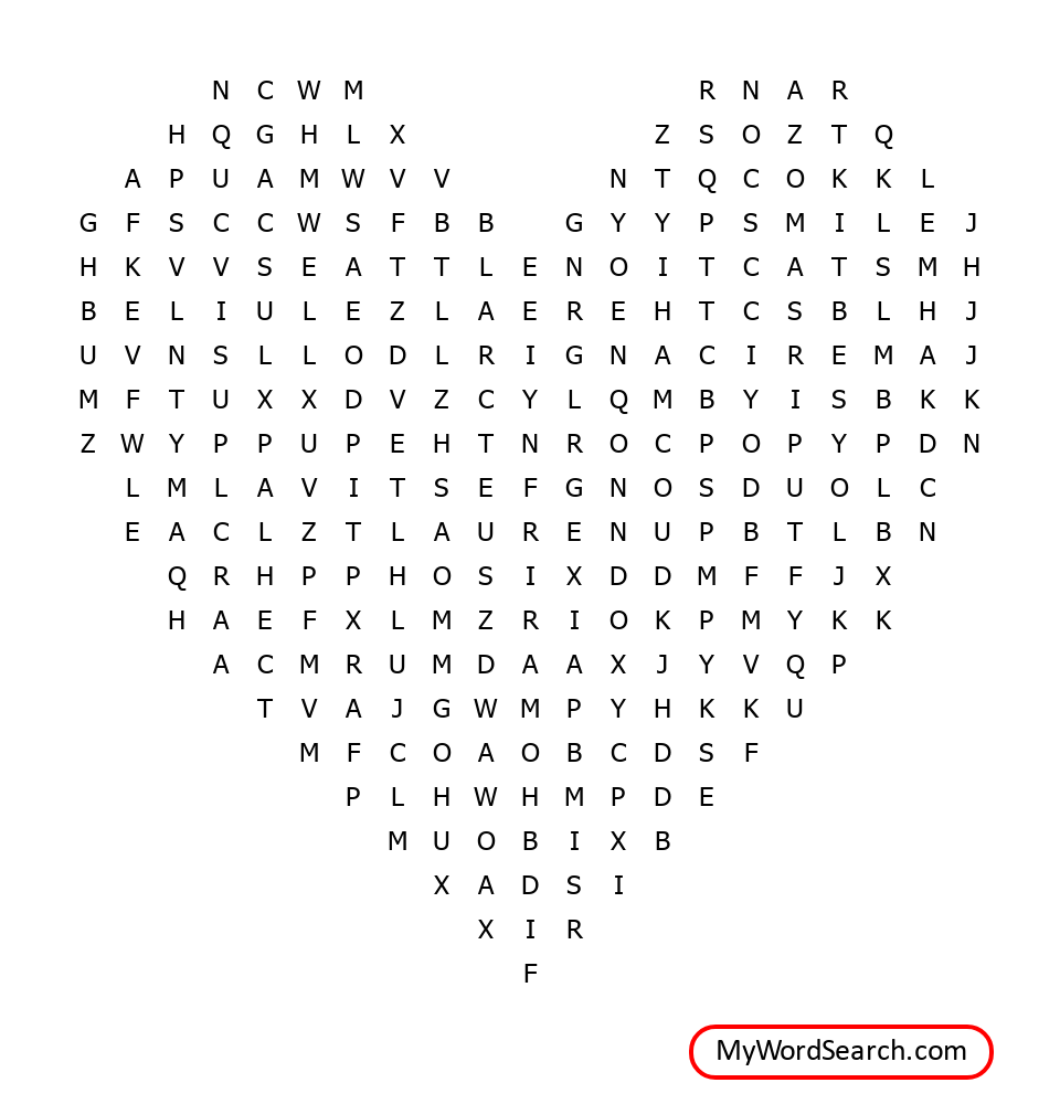 Z's Mixed Up Word Search