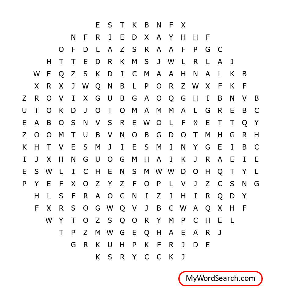 musk ox word search