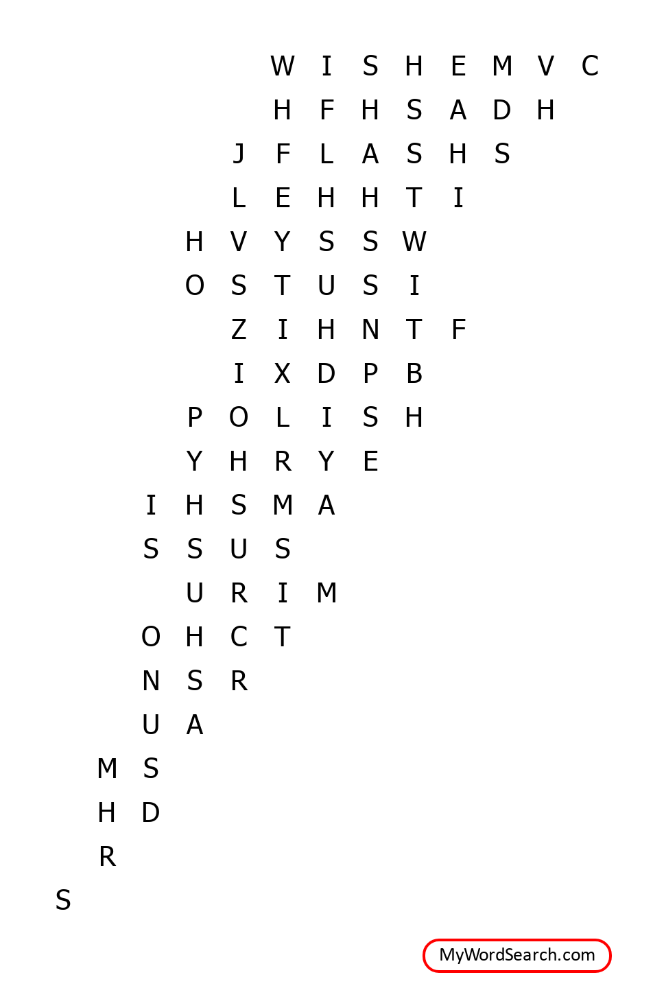 -sh word search - Isaiah